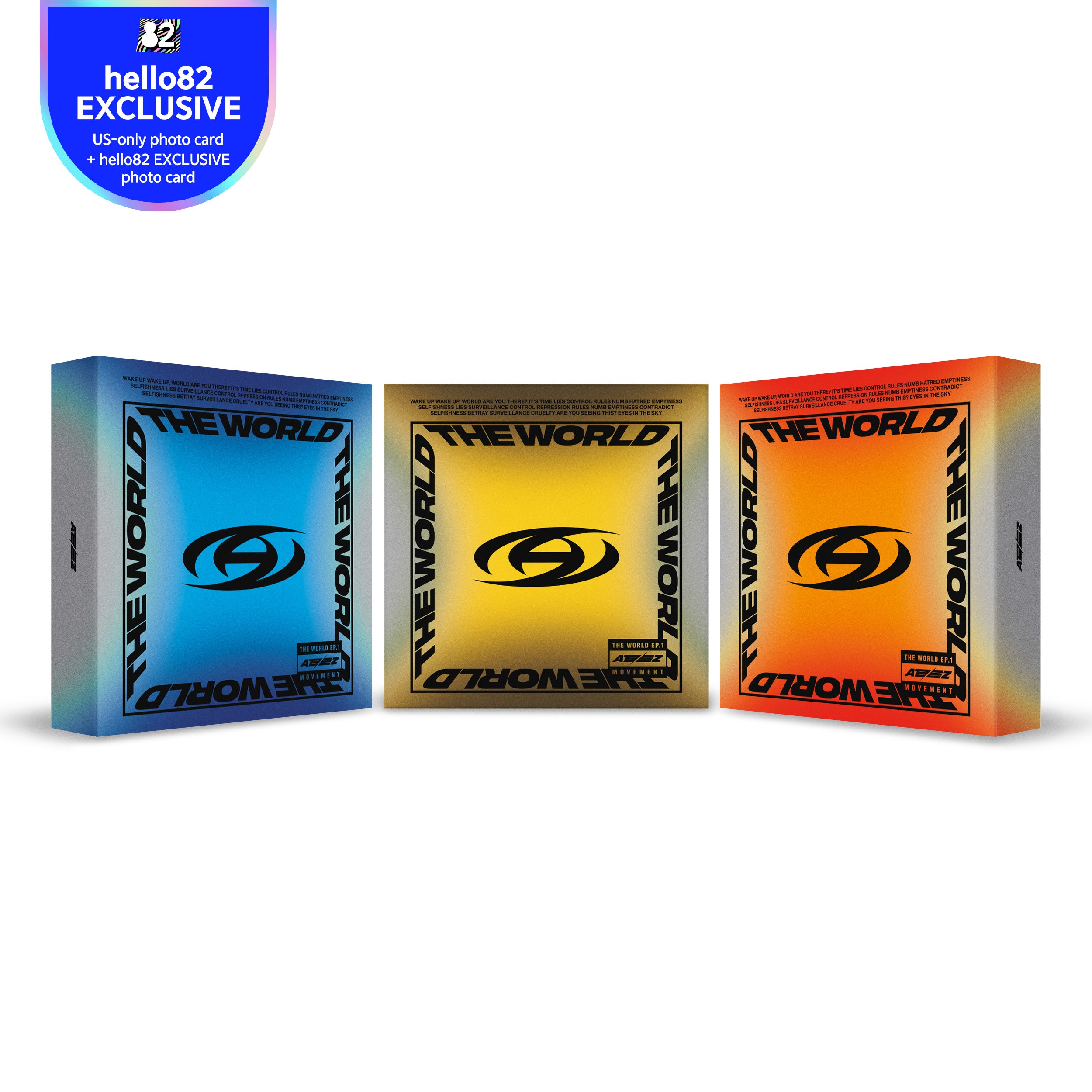 [Signed] ATEEZ - THE WORLD EP.1 : MOVEMENT - hello82 exclusive (Box Se ...